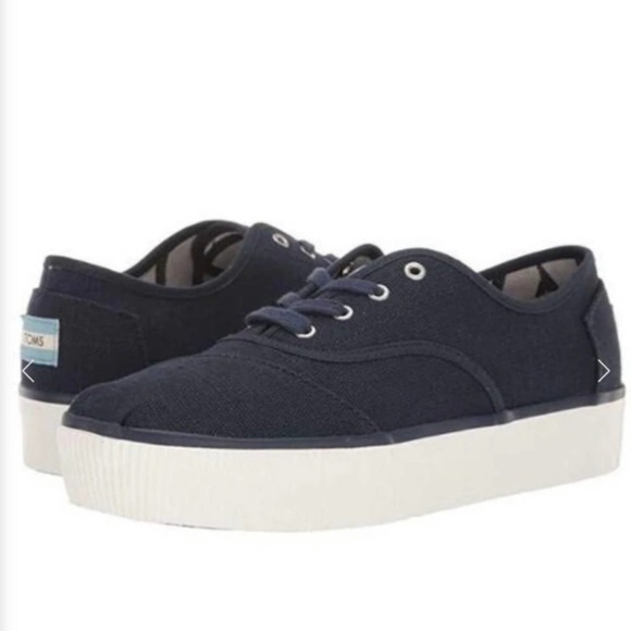 Toms | Shoes | Toms Cordones Boardwalk Heritage Canvas Platform ...
